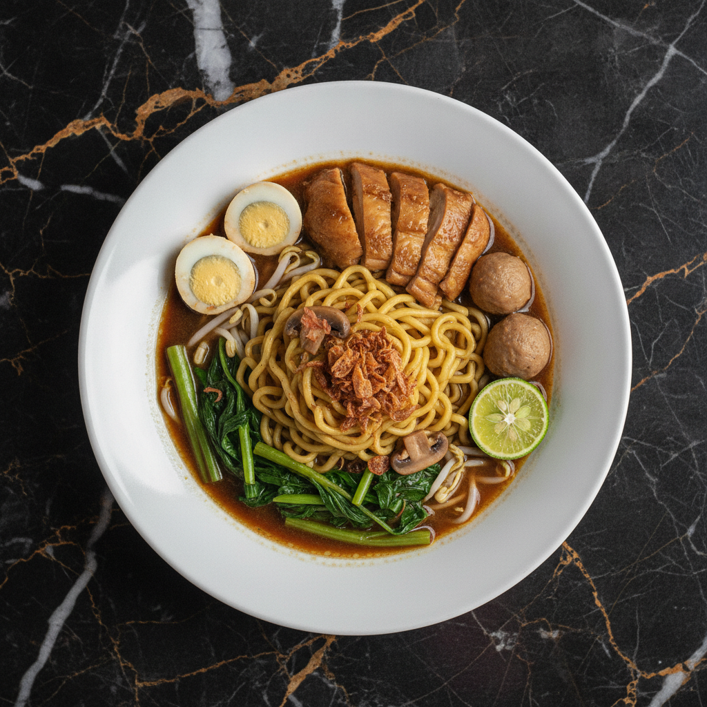 Mie Kangkung (Betawi Noodle Soup with Water Spinach) - Traditional ...